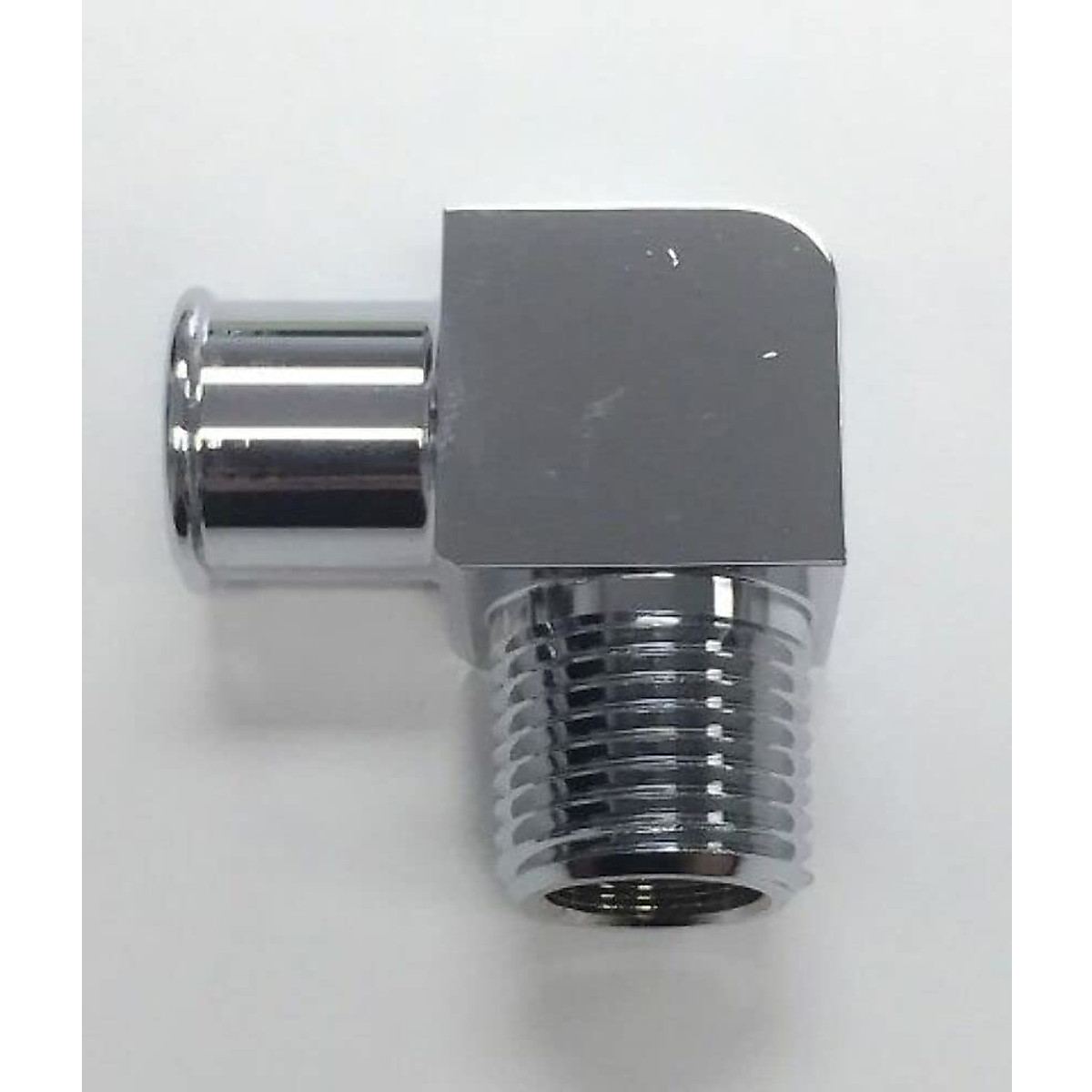 Chrome Aluminum 90 Heater 3/4" Hose Fitting x 1/2" NPT