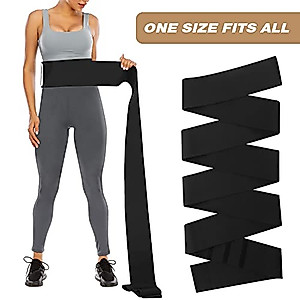 KDHGi Waist Wrap, Waist Trainer for Women with Loop Design, Tightness Adjustable & Non-Slip, Plus Size, Invisible & Flexible for Stomach, Lower Belly Fat, Post Partum Black