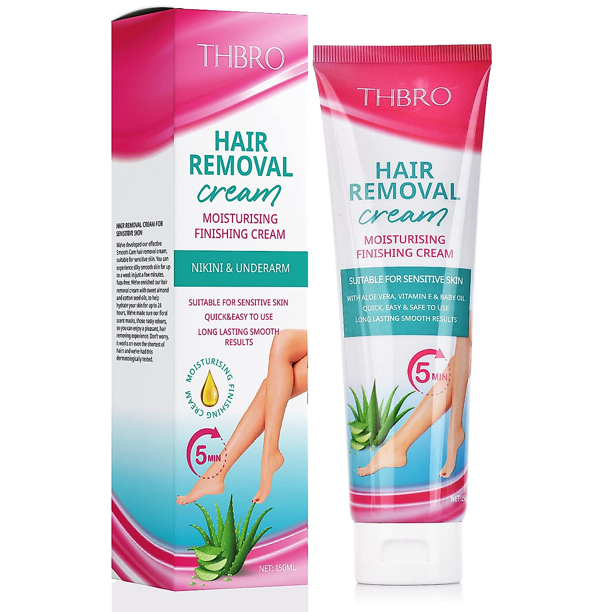 THBRO Hair Removal Cream-Painless Flawless Depilatory Cream, Skin Friendly Hair Remover Cream For Women and Men for Bikini Arm Leg Armpit