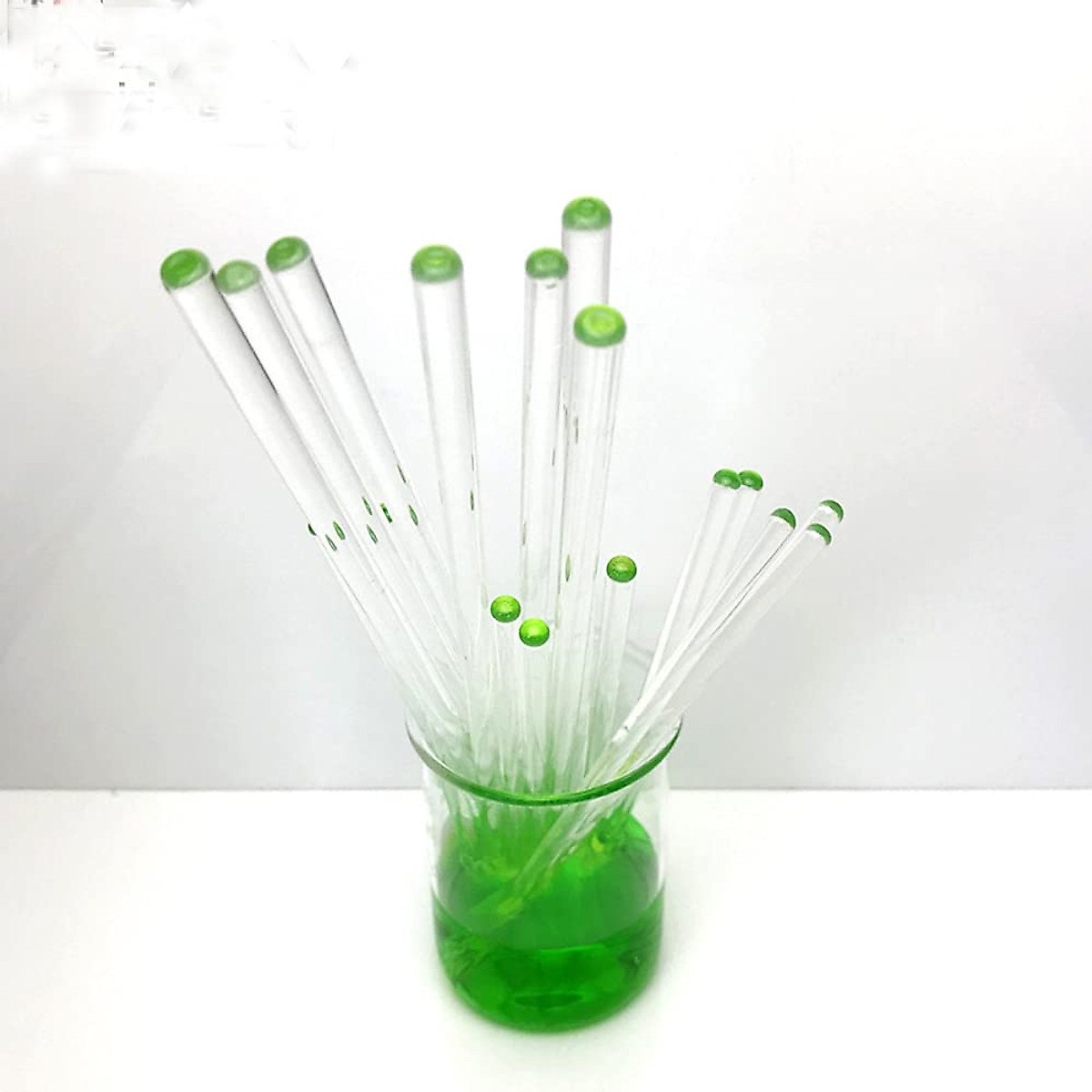 6pcs 20cm/7.9inch Glass Stirring Rod Stir Stick Heat Resistant Stirring Tool for Laboratory or Home Use
