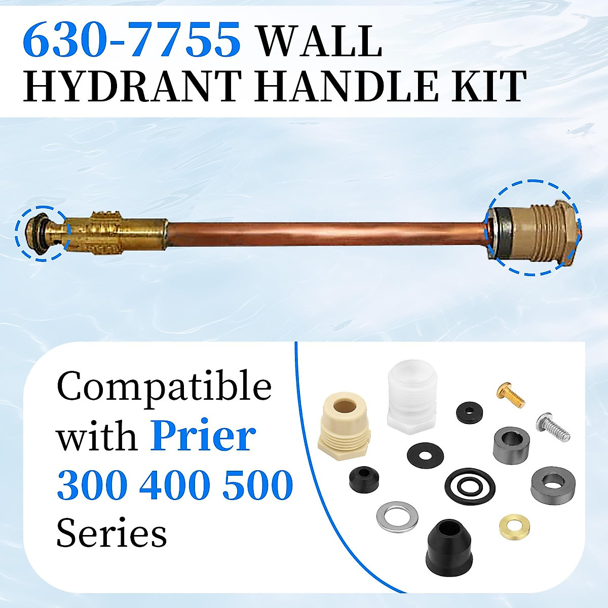 630-7755 Wall Hydrant Repair Kit Compatible with Prier Mansfield 300 400 500 Series Wall Outdoor Hydrant Faucet