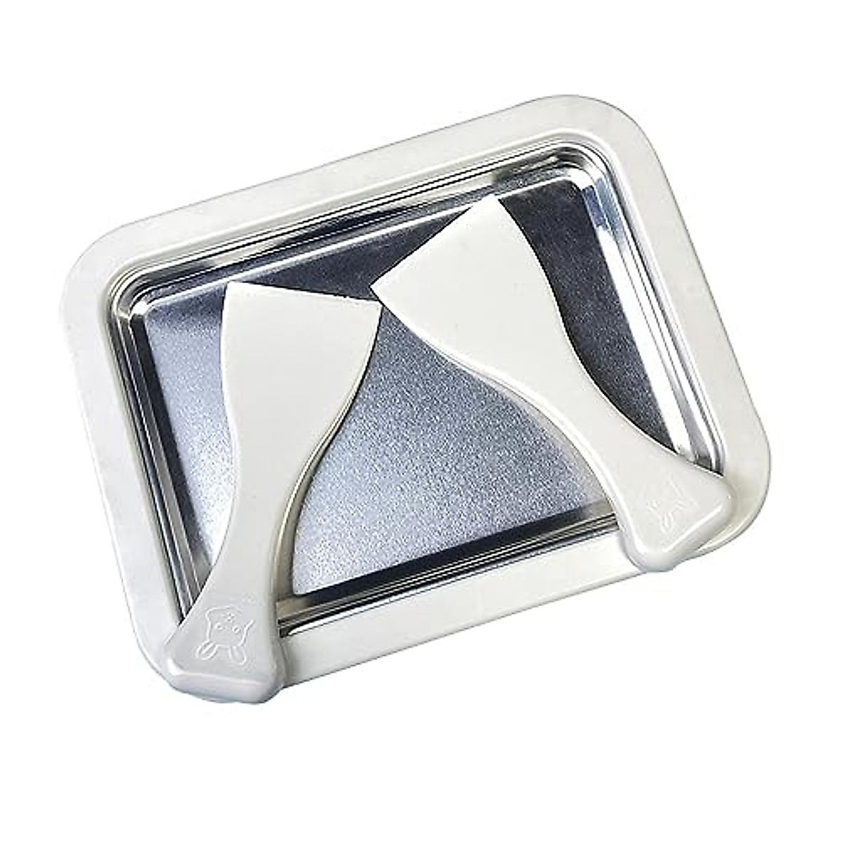 Bothyi DIY Ice Cream Maker Roller Pan with 2 Scrapers Versatile Aluminum Alloy 22.5x17.5cm Summer Yogurts Machine for Making Soft Serve Ice Cream, White