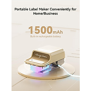 NIIMBOT B21 Label Maker, Thermal Label Printer, Portable Inkless Label Makers for Home/Office/Business, with 1 Pack 50x30mm White Label, Compatible with iOS & Android, (White)