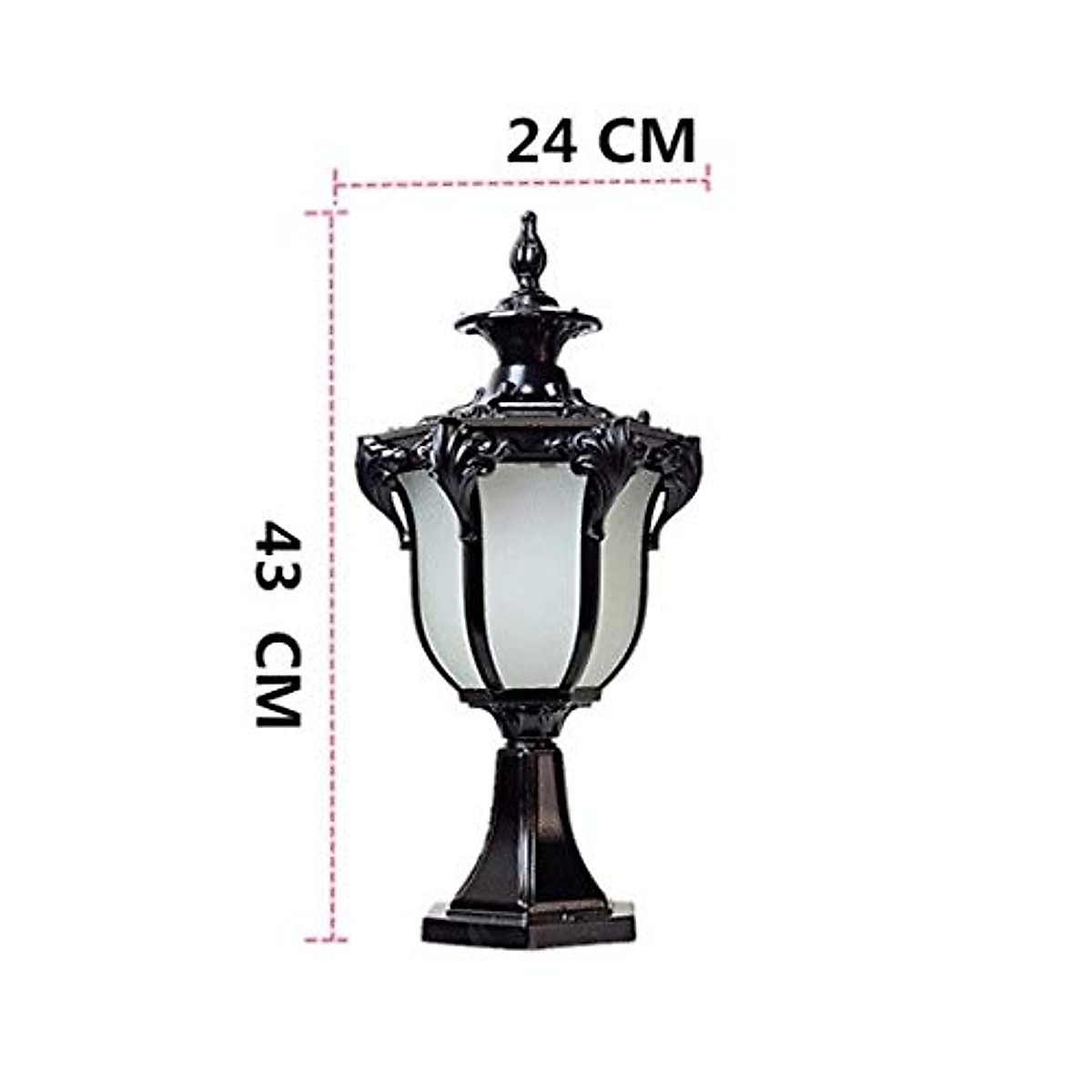 DIAOD Garden Lights Wall Pillar Lamp European Retro Led Home Villa Gate Pillar Outdoor Courtyard Super Bright Light