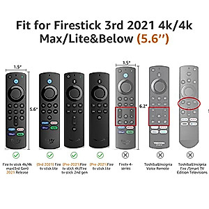 [2 Pack] Wevove Firestick Remote Cover Compatible with Alexa Voice Remote 4k/Max/Lite (3rd Gen), Firesticktvs Remote Case with Wrist Strap, Fire Stick Cover Glow in The Dark