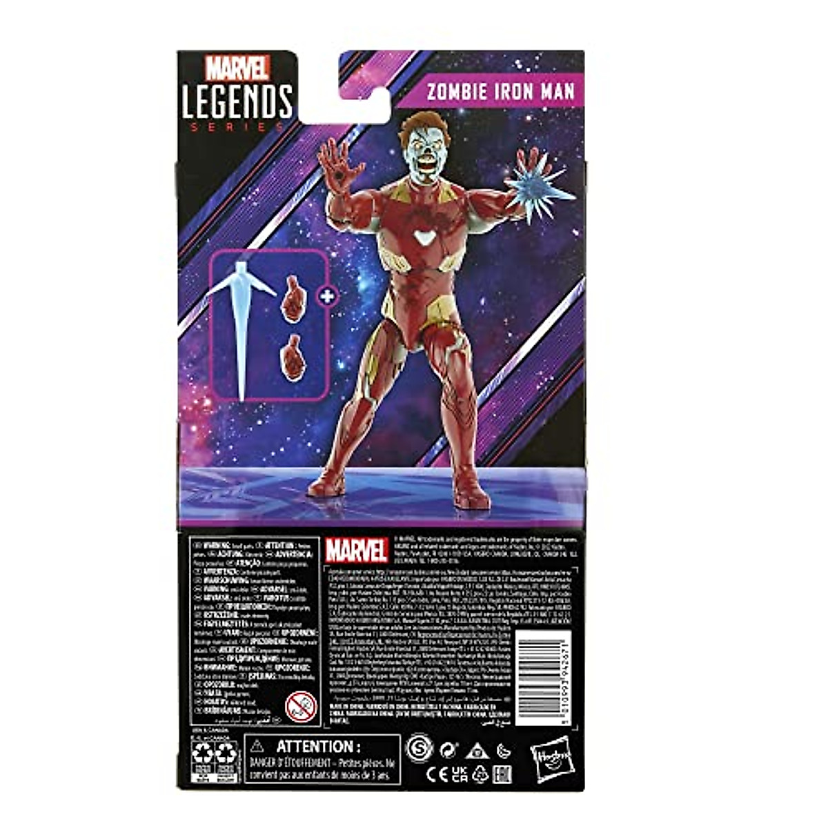 Marvel Legends Series MCU Disney Plus What if Zombie Iron Man Action Figure 6-inch Collectible Toy, 4 Accessories