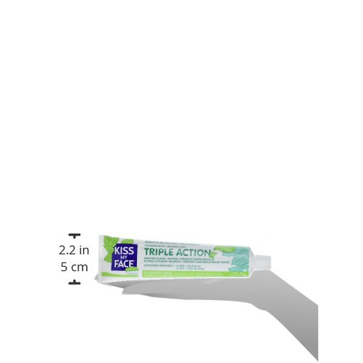 Kiss My Face Triple Action Gel Fluoride Free Toothpaste, 4.5 Ounce (Pack of 3)