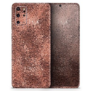 DesignSkinz Rose Gold Liquid Abstract Protective Vinyl Decal Wrap Skin Cover Compatible with The Samsung Galaxy S20 (Screen Trim & Back Glass Skin)
