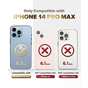 GVIEWIN Case Compatible with iPhone 14 Pro Max 6.7 Inch 2022, Built-in 360°Rotatable Ring Stand, Slim Marble Phone Holder Hard Durable Shockproof Protective Kickstand Cover Case(White/Gold)