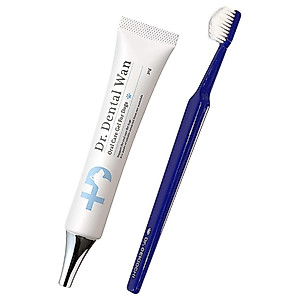 Brushless Organic Dog Toothpaste | Dog Breath Freshener | Dog Tooth Brushing Kit | Dog Teeth Cleaning | Reduce Plaque & Tartar | Vet Formulated (DR. DENTAL WAN Enzymatic Toothpaste for Dogs)