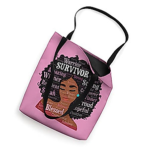 African American Breast Cancer Survivor Afro Art Tote Bag