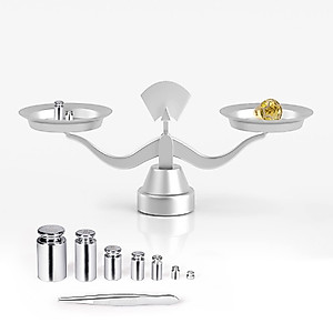 ACCT Calibration Weight, 1g 2g 5g 10g 20g 50g 100g Calibration Gram Scale Weight Set for Digital Scale Balance, Small Weights for Crafts,1 Piece Calibration Weight Tweezers(Silver)