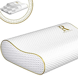 Royal Therapy Memory Foam Pillow, Queen Cervical Pillow for Neck Pain, Contour Pillow, Pillow for Neck and Shoulder Pain,Neck Pain Pillow,Side Sleeper Pillow for Shoulder Pain,Side Sleeping Pillow