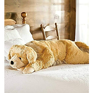 Plow & Hearth 92712-GLD Super Soft Golden Retriever Body Pillow, 1 Count (Pack of 1)