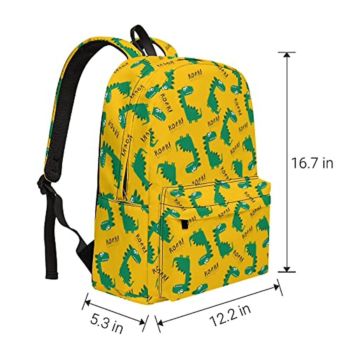 Dinosaur Bookbag Lightweight & Adjustable Classic Bookbag Travel Bag for Boys Girls