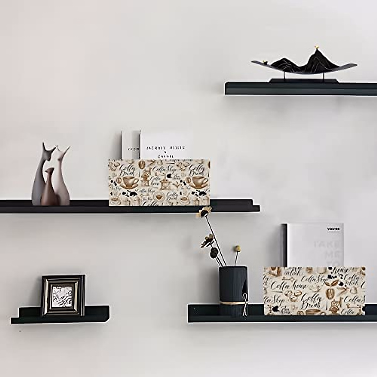 Coffee Storage Basket Felt Storage Bin Collapsible Felt Storage Cloth Baskets Containers Organizer for Clothes Towels Magazine