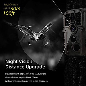 2-Pack Outdoor Trail Game Cameras 24MP Picture 1296P/1080P Video Wildlife Hunting Deer Camera 100ft Night Vision No Glow 0.1S Trigger Speed Motion Activated Waterproof Password Protected Time Lapse