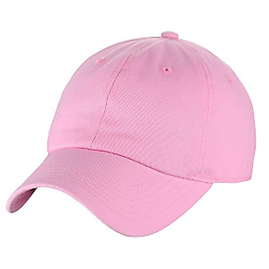 C.C Unisex Classic Blank Low Profile Cotton Unconstructed Baseball Cap Dad Hat Light Pink