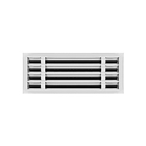 BUILDMART - 20x8 Modern AC Vent Cover - Decorative White Air Vent - Standard Linear Slot Diffuser - Register Grille for Ceiling, Walls & Floors - Texas Buildmart