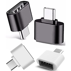 USB-C Female to USB 3.0 Male Adapter (2Pack) Compatible with Your Microsoft Surface Duo 2 Multi use converting add Functions Such as Keyboard,Thumb Drives,mice,etc.(Black)