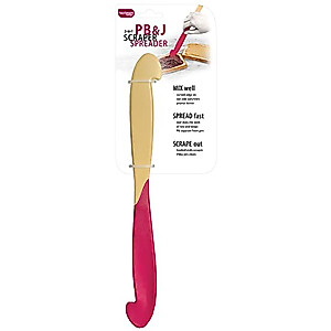 Talisman Designs Peanut Butter & Jam Scraper Spreader | 2-in-1 PB&J Spreader | 2 Sided to Mix, Spread & Scrape | Dishwasher Safe | Spreader Knife | Jam Spoon & Spreader