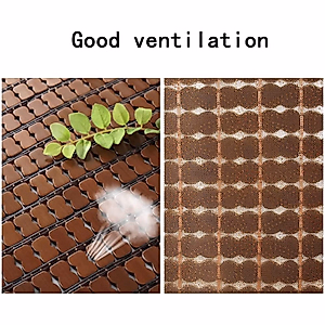 TBQATNTS Summer Sleeping Mat Foldable Summer Bed Mat Cool Sleeping Mattress Cooling Bed for Home School Dormitory,Brown,150 * 195cm