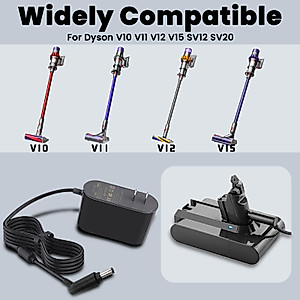 Charger Replacement for Dyson Vacuum Charger for Dyson Vacuum Cleaners V6 V7 V8 DC58 DC59 DC61 DC62 SV03 SV04 SV05 SV06 205720-02 Cordless Vacuum Cleaner Power Adapters