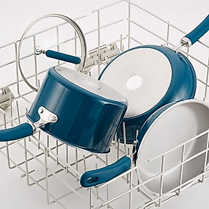 Rachael Ray Create Delicious Deep Nonstick Frying Pan / Fry Pan / Skillet - 12.5 Inch, Blue