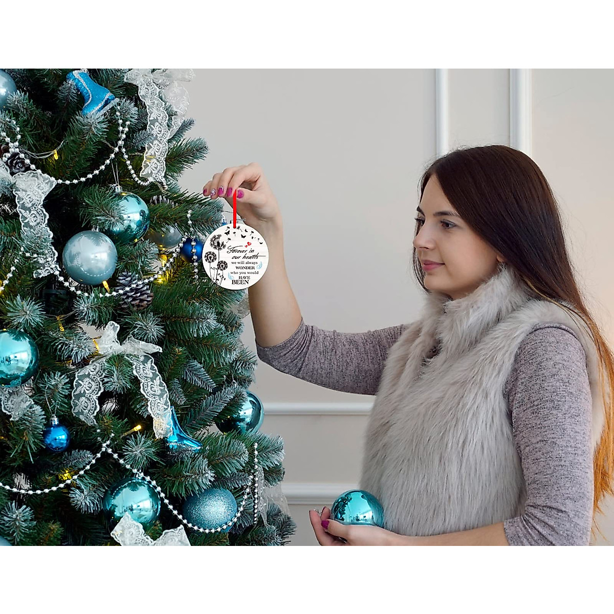 FLYAB Baby Christmas in Heaven Ornament Angel Baby Memorial Christmas Ornaments Miscarriage Ornament for Christmas Tree Remembrance Sympathy Gifts for Loss of Baby Infant Child in Memory of Baby