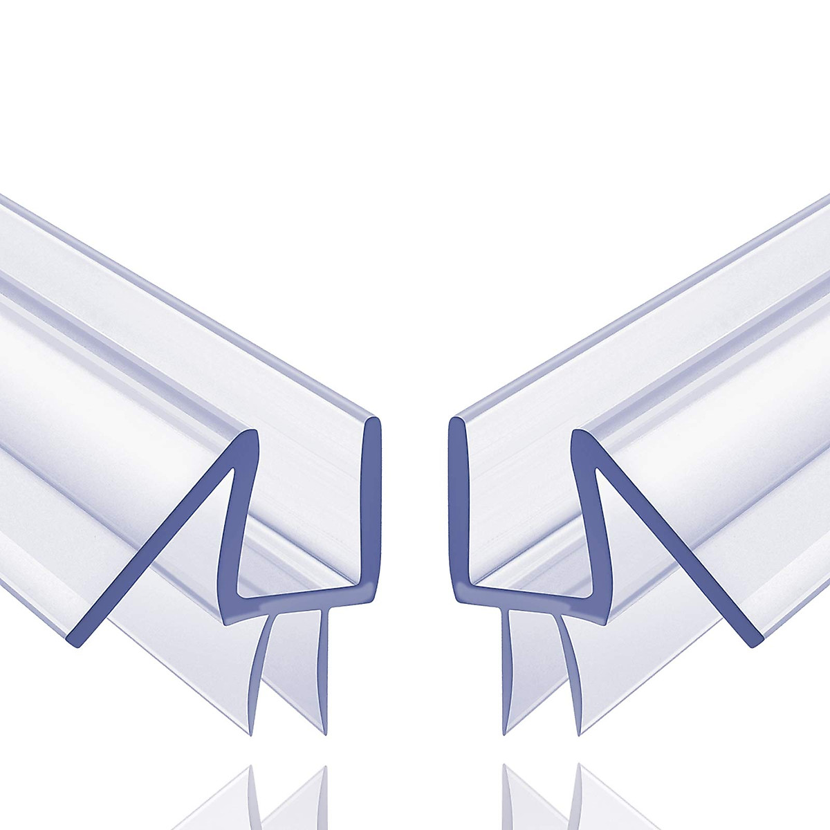 2-Pack Butecare Frameless Shower Door Bottom Seal – Stop Shower Leaks and Create a Water Barrier (1/4” x 39”)