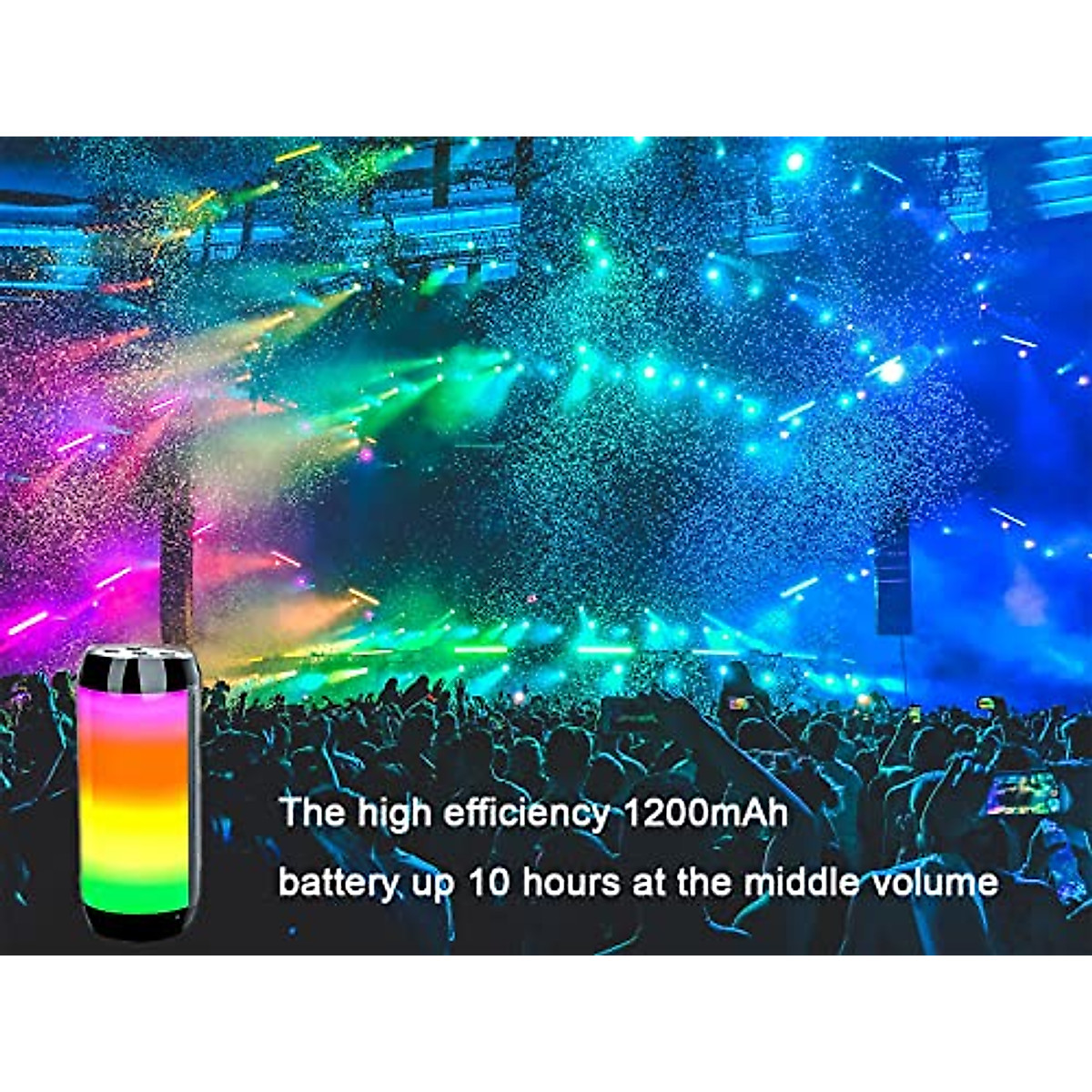 CZRXLLGD Portable Wireless Bluetooth Speakers,Outdoor Sports Speakers with Bluetooth 5.0,IPX5 Waterproof,3D Stereo,8 Hours Playback time,with HD Sound for Pool, Beach, Travel