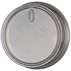 EcoPeaceful 316 Surgical Stainless Steel Mason Jar Lids WIDE Mouth - Rust-proof, Airtight, Leak-proof, BPA-Free, PVC-free, Vegan, Reusable - Not for Canning