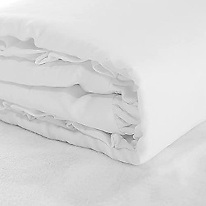 Sahaler Blush Coral Pink Ruffle Crib Quilt Baby Girl Bedding Blanket Comforter Nursery Boys Girls Quilt (White Ruffle Blanket)