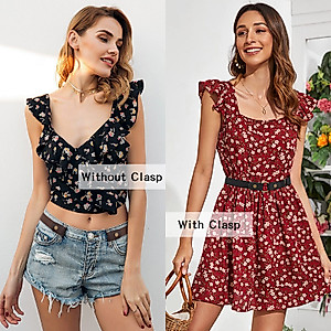 XZQTIVE 6 Pieces No Buckle Stretch Belt for Women Men, Buckless Belt Comfortable Invisible Elastic Belt for Jeans Pants Dresses, No Bulge No Hassle, Fit Waist Size 22-35in