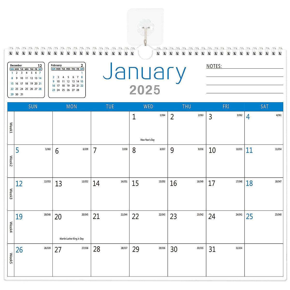 BHR Desk Calendar 2023-2024,Monthly Desk Calendar from January 2023-June 2024,10"×8" Standing Flip Desktop Calendar with Strong Twin-Wire Binding,Thick Paper and Writing Blocks for New Year and Christmas Gifts