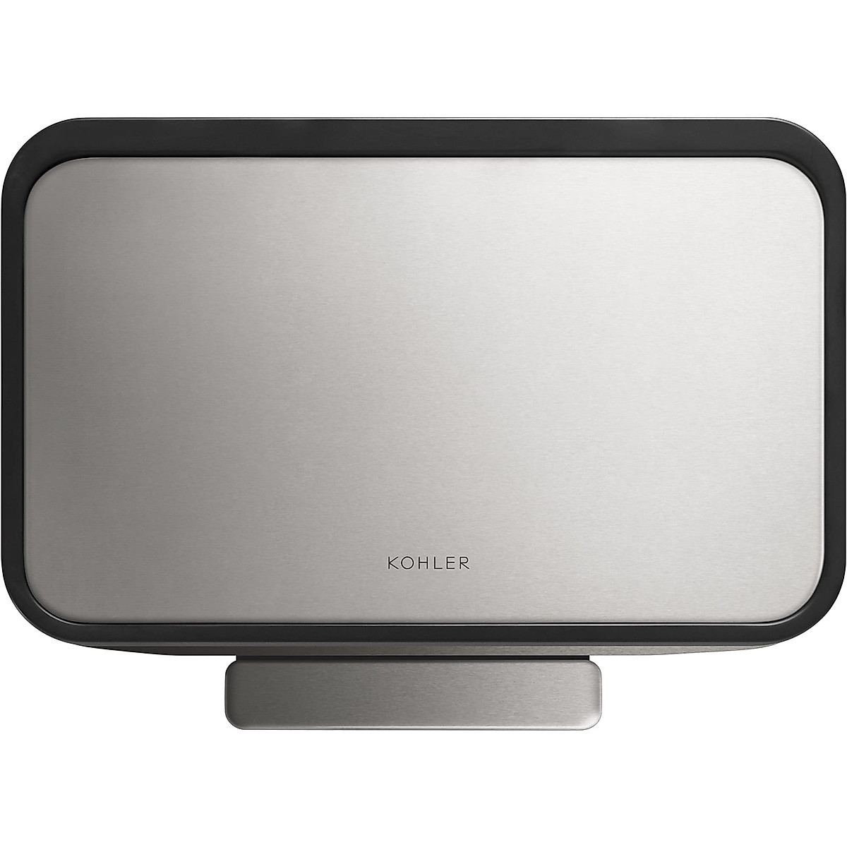 KOHLER 8 Gallon Compact Hands-Free Kitchen Step Can, Trash Can with Foot Pedal, Quiet-Close Lid, Stainless Steel, K-20942-ST