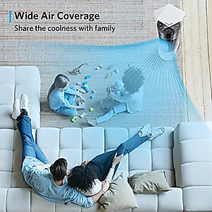 Air Choice Swamp Cooler Fan, Oscillating Evaporative Air Cooler for Room, Portable Air Conditioner, Instant Cool & Easy Use, 3 Modes & 3 Speeds,12H Timer, 2 Ice Boxes, Remote Control for Room & Office