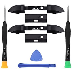 Ikpek 2 Pack Bumpers Replacement LB RB Button for Xbox Series X/S Controllers, Black Shoulder Trigger Buttons Top Middle Bracket for Xbox Series Controller