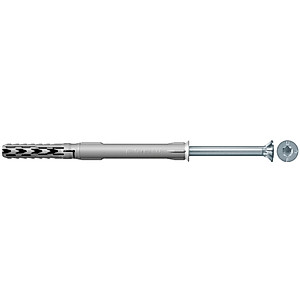 fischer Frame Fixing SXR 10x120 T 3/8" Diameter with Safety Screw Gvz TRX Head 50pcs Low Anchorage Depth Use in Solid and Hollow Building Materials Suitable for Push-Through Installation