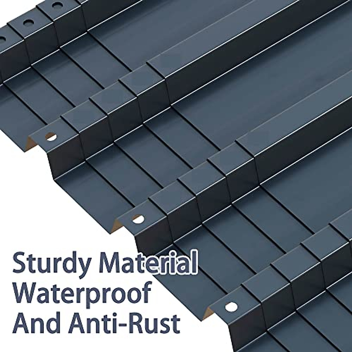 JAXPETY 8 x 8 FT Outdoor Storage Shed Metal Garden Sheds & Outdoor Storage with Sliding Doors for Backyard, Patio, Lawn (Gray, 8'x8')