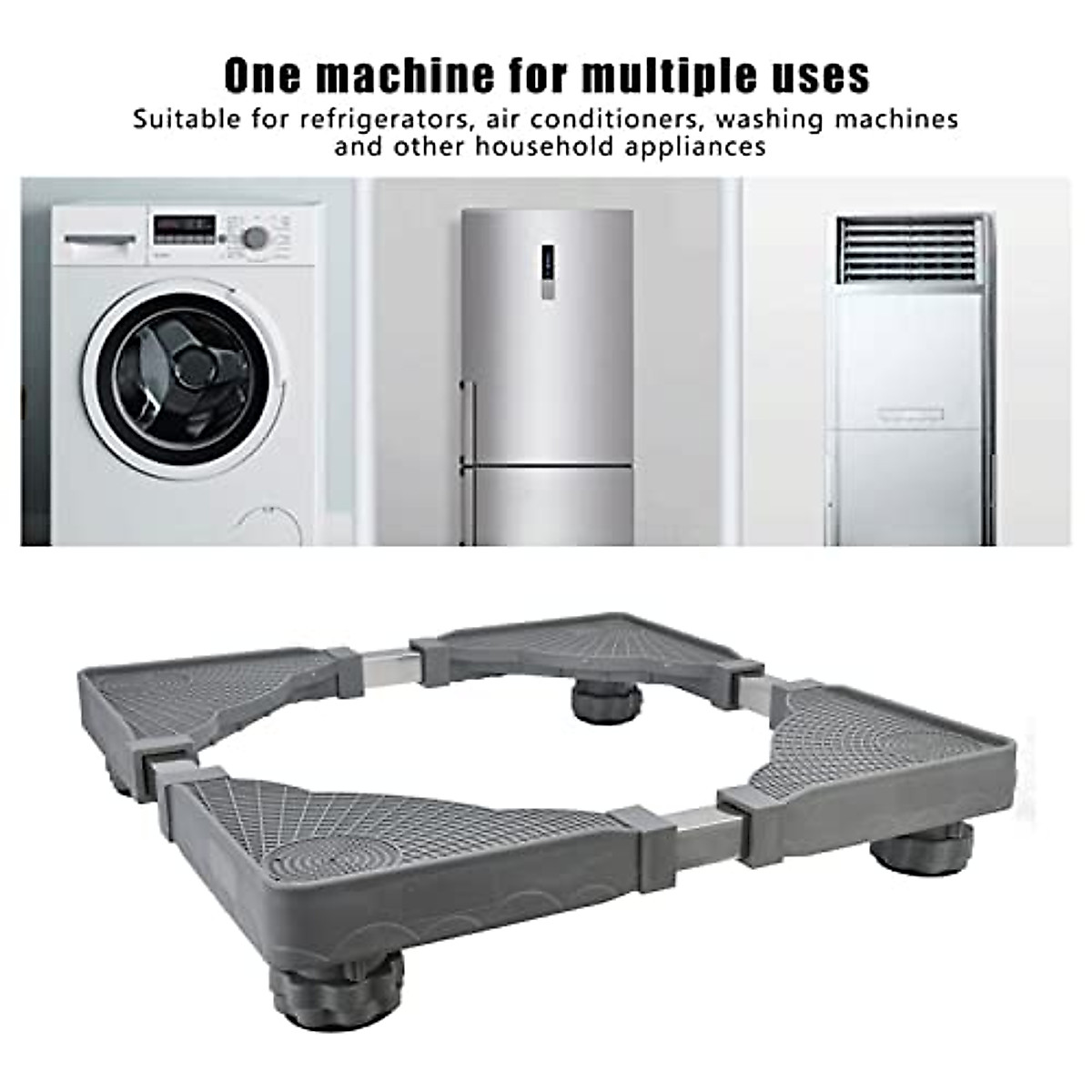 plplaaoo Adjustable Fridge Stand,Dryer Stand,Universal Base Mini Fridge Stand,Refrigerator Stand,Washing Machine Floor Stand,for Washing Machine,Refrigerator,Dryer