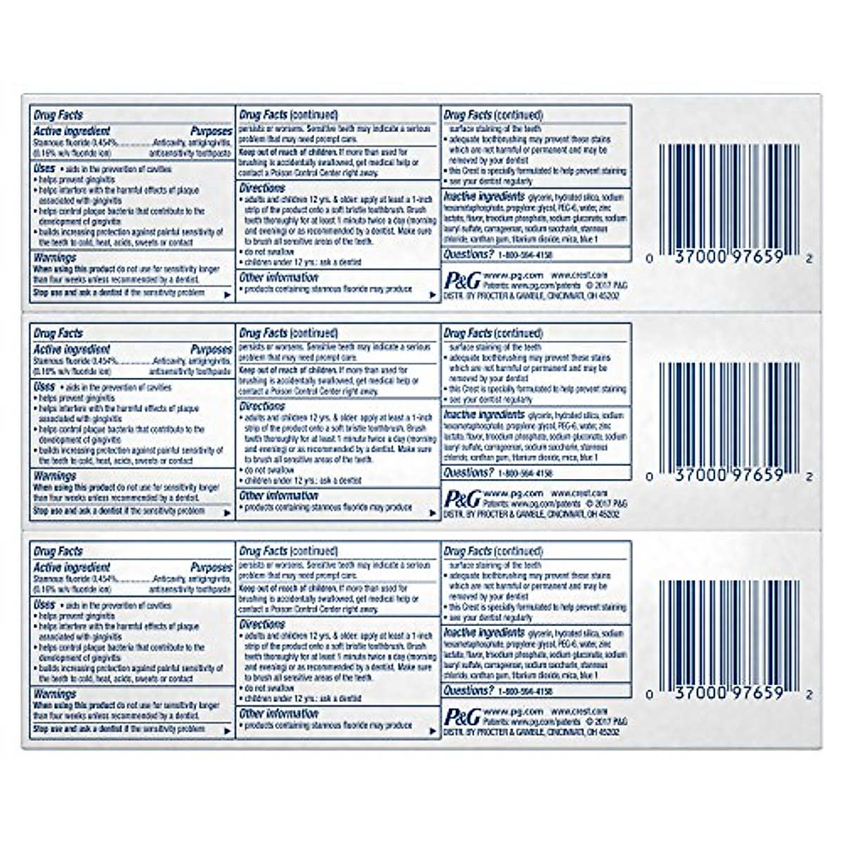 Crest Pro-Health Advanced Gum Protection Toothpaste 5.1 oz(Pack of 3) (Cap May Vary)