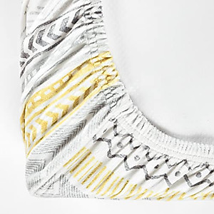 Lush Decor Baby Hygge Geo Soft & Plush Changing Pad Cover, 32" x 16" x 5", Yellow & Gray