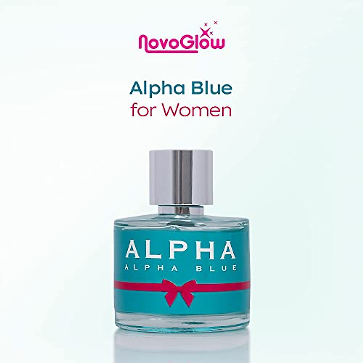 NovoGlow Alpha Blue for Women - 3.4 Fl Oz Oz Eau De Parfum Spray - Long Lasting Fruity & Floral Fragrance Smell Fresh & Feminine All Day Includes Carrying Pouch Gift for Women for All Occasions
