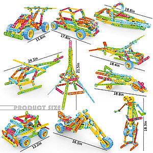 aspeepol 179 Pieces Boys Stem Toys Activities Kids Building Toys and Blocks for Kids Ages 5-12 Construction Tinker Tool Kit Learning Educational Erector Set DIY Childrens Engineering Gift for Kids