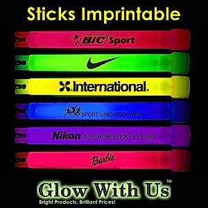 Glow Sticks Bulk Wholesale, 25 6” Industrial Grade Red Light Sticks. Bright Color, Glow 12-14 Hrs, Safety Glow Stick with 3-Year Shelf Life, GlowWithUs Brand
