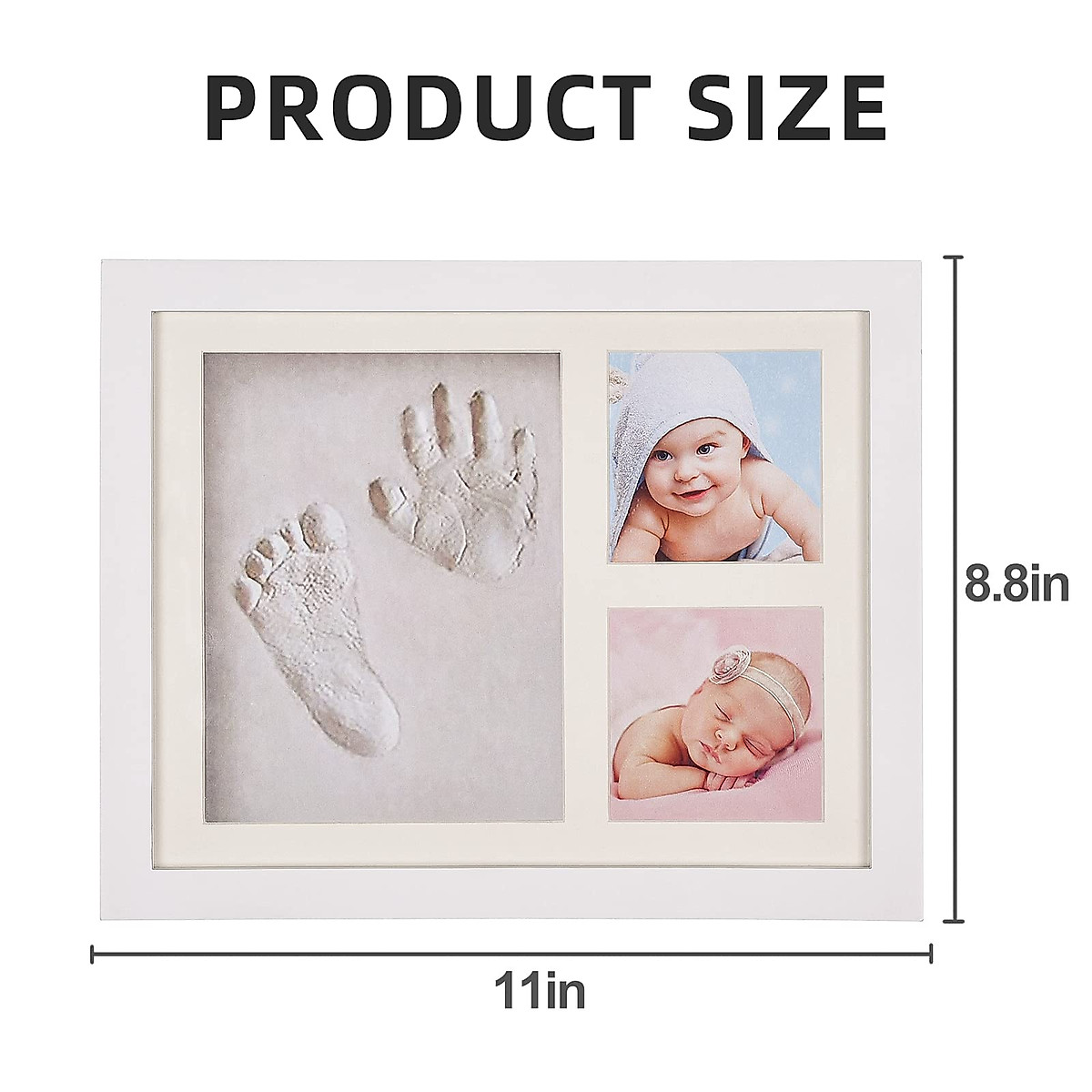 yyyz Baby Hand Footprint Kit, Safety Baby Shower Gifts Baby Foot Printing Kit Keepsake Frames For Newborn Boys Girls Gift
