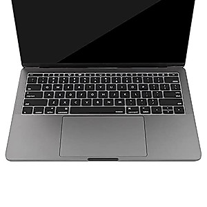 MOSISO Silicone Keyboard Cover Protective Skin Compatible with MacBook Pro 13 inch 2017 2016 Release A1708 Without Touch Bar & Compatible with MacBook 12 inch A1534, Black