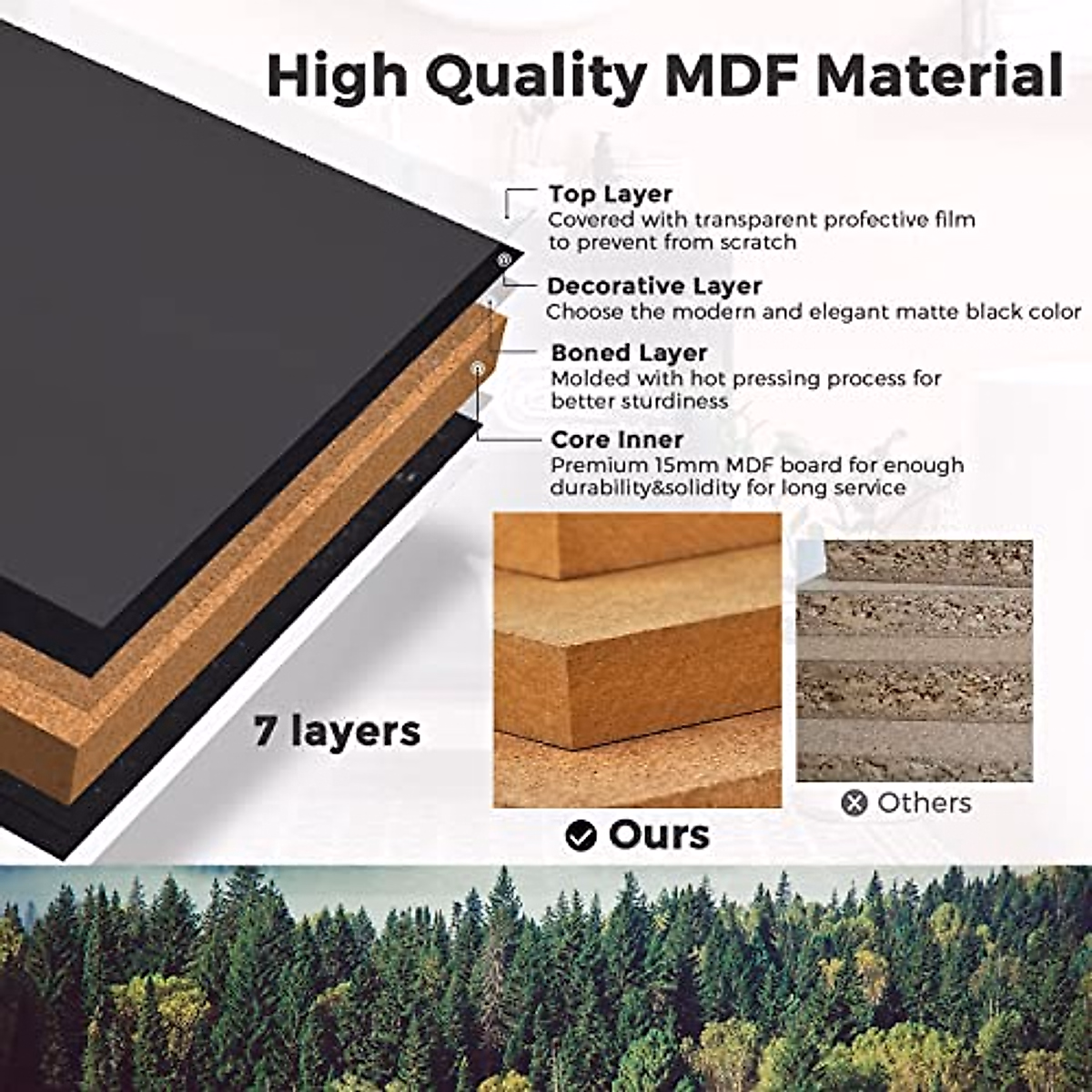 REHOOPEX Free Standing Cabinet, Accent Cabinet with Door, Modern Black Sideboard, Wooden Black Side Storage Cabinets for Bedroom, Kitchen,Home Office