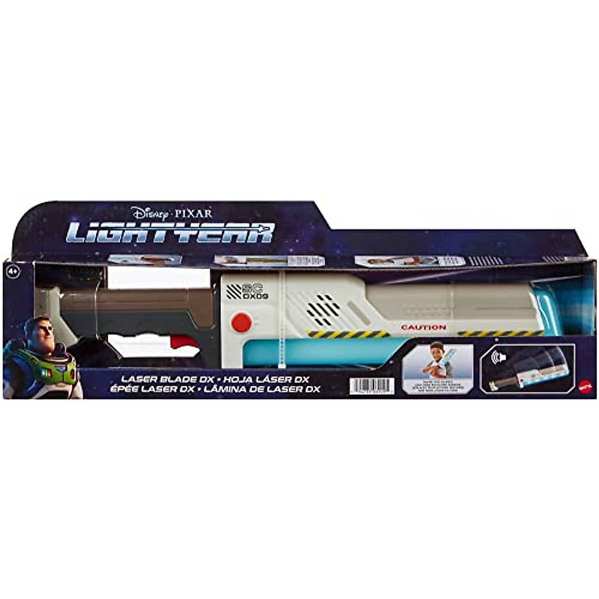 Mattel Disney and Pixar Lightyear Laser Blade DX Costume Toy, Movie-Inspired Plastic Machete with Electronic Lights & Sounds, Kids Gift Ages 4 Years & Older